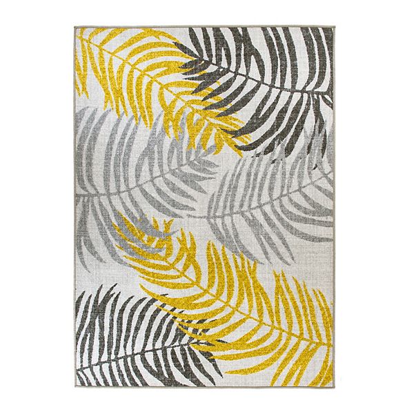 World Rug Gallery Floral Leaves Flatweave Indoor / Outdoor Area Rug
