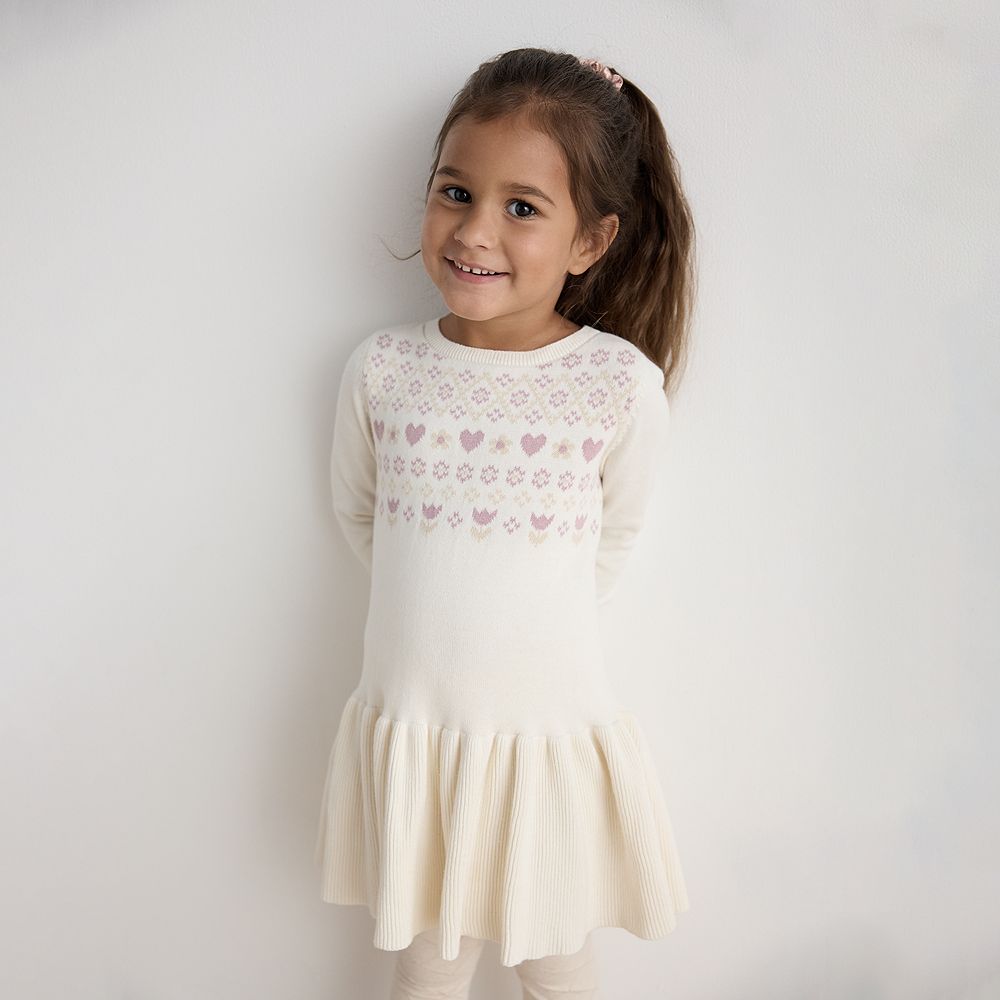 Toddler Girl Carter's Fair Isle Long Sleeve Sweater Dress