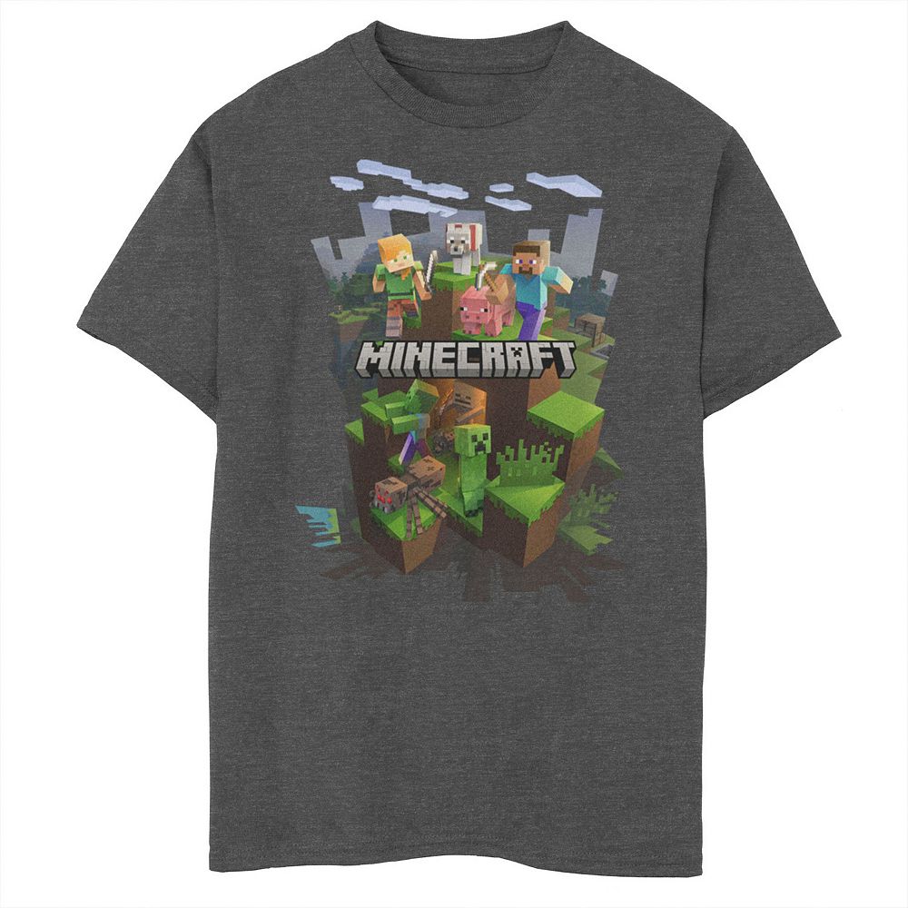 Boys Minecraft Adventure Scene Husky Graphic Tee