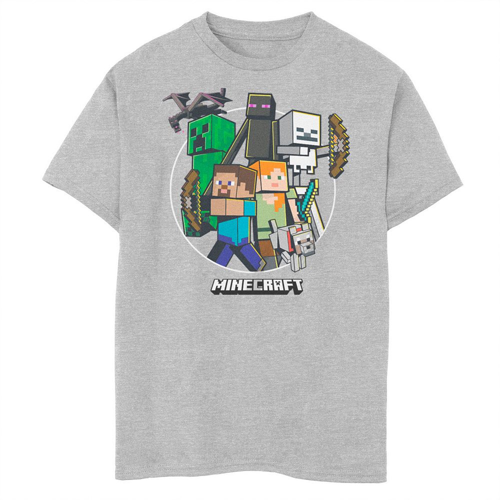 Boys Minecraft Group Stamp Husky Graphic Tee