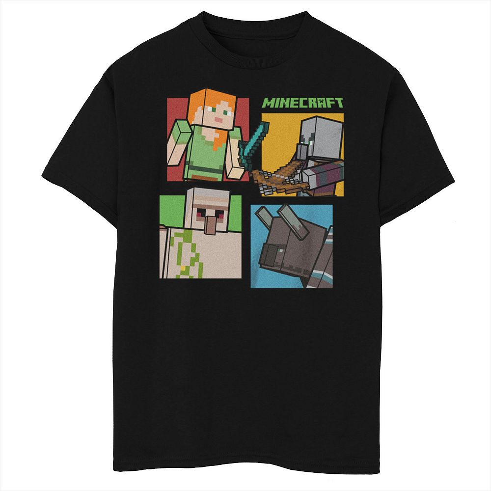 Boys Minecraft Characters Boxes Husky Graphic Tee