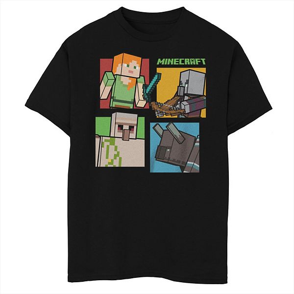 Boys Minecraft Characters Boxes Husky Graphic Tee