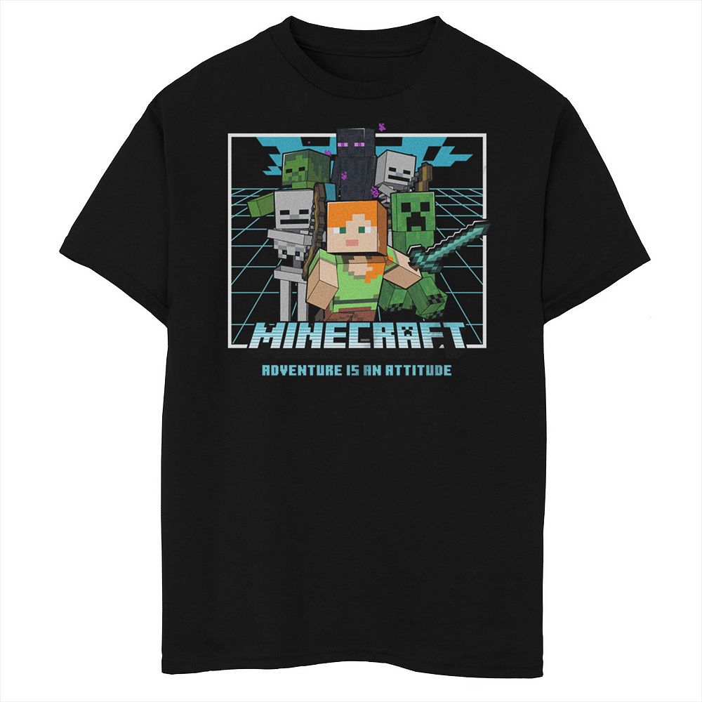 Boys Minecraft Alex Adventure Is An Attitude Husky Graphic Tee