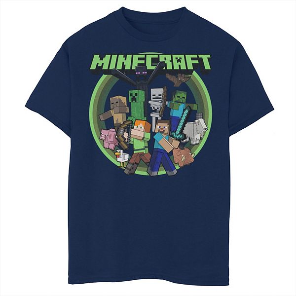 Boys 6-20 Minecraft All Aboard Graphic Tee