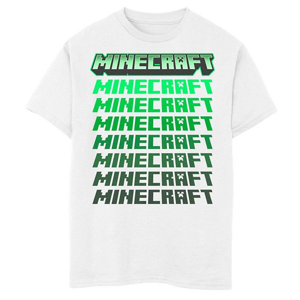 Boys Minecraft Gradient Stack Logo Graphic Tee