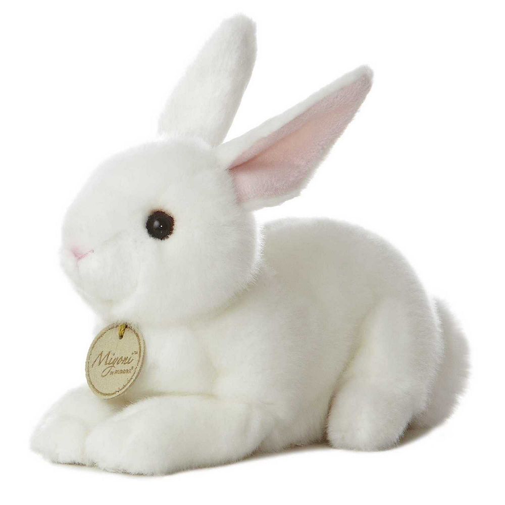 Aurora Small White Miyoni 8" American White Rabbit Adorable Stuffed Animal
