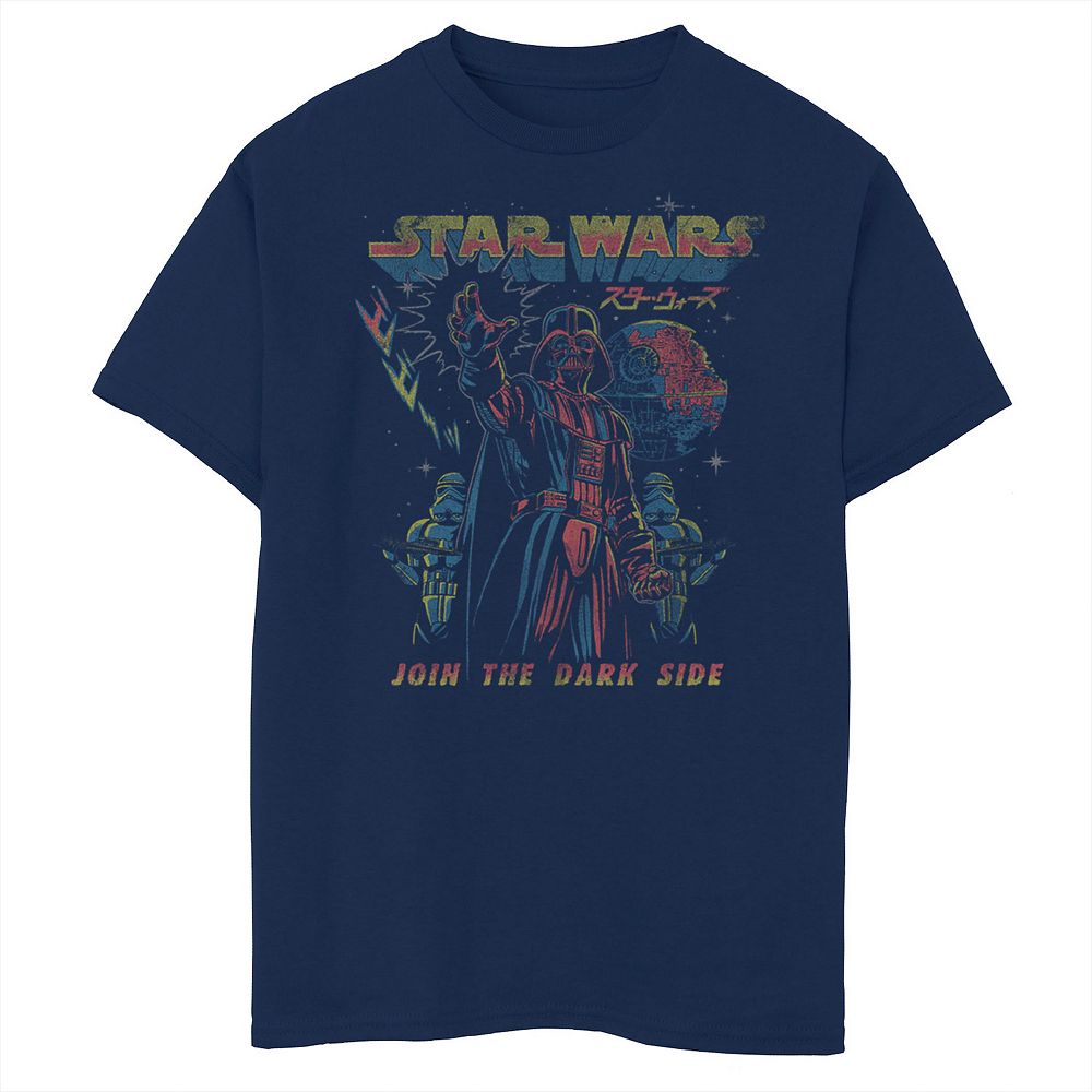 Boys Husky Star Wars Darth Vader Join The Dark Side Graphic Tee