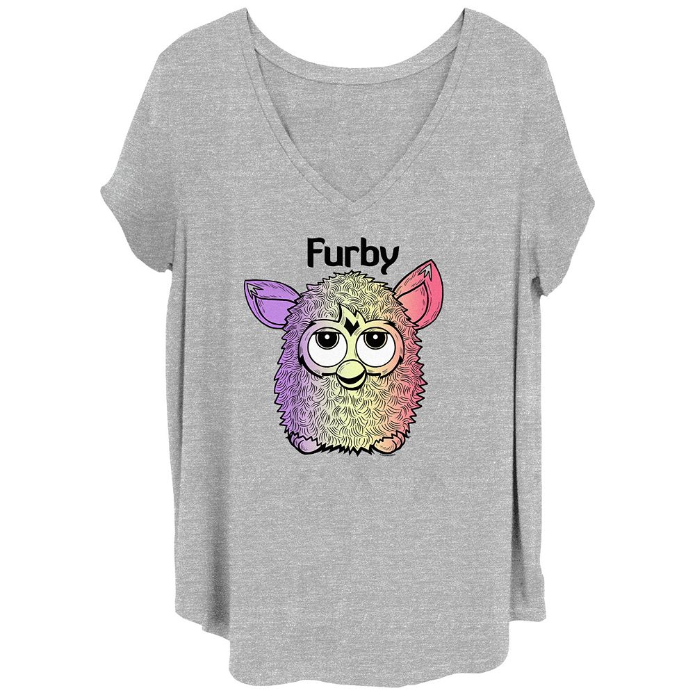 Juniors' Plus Size Furby Gradient Colors Graphic Tee