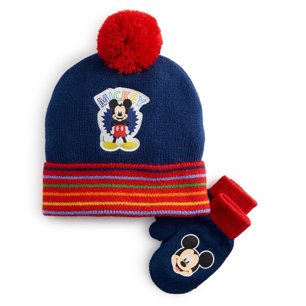 Disney's Mickey Mouse Boys Hat & Mittens Set