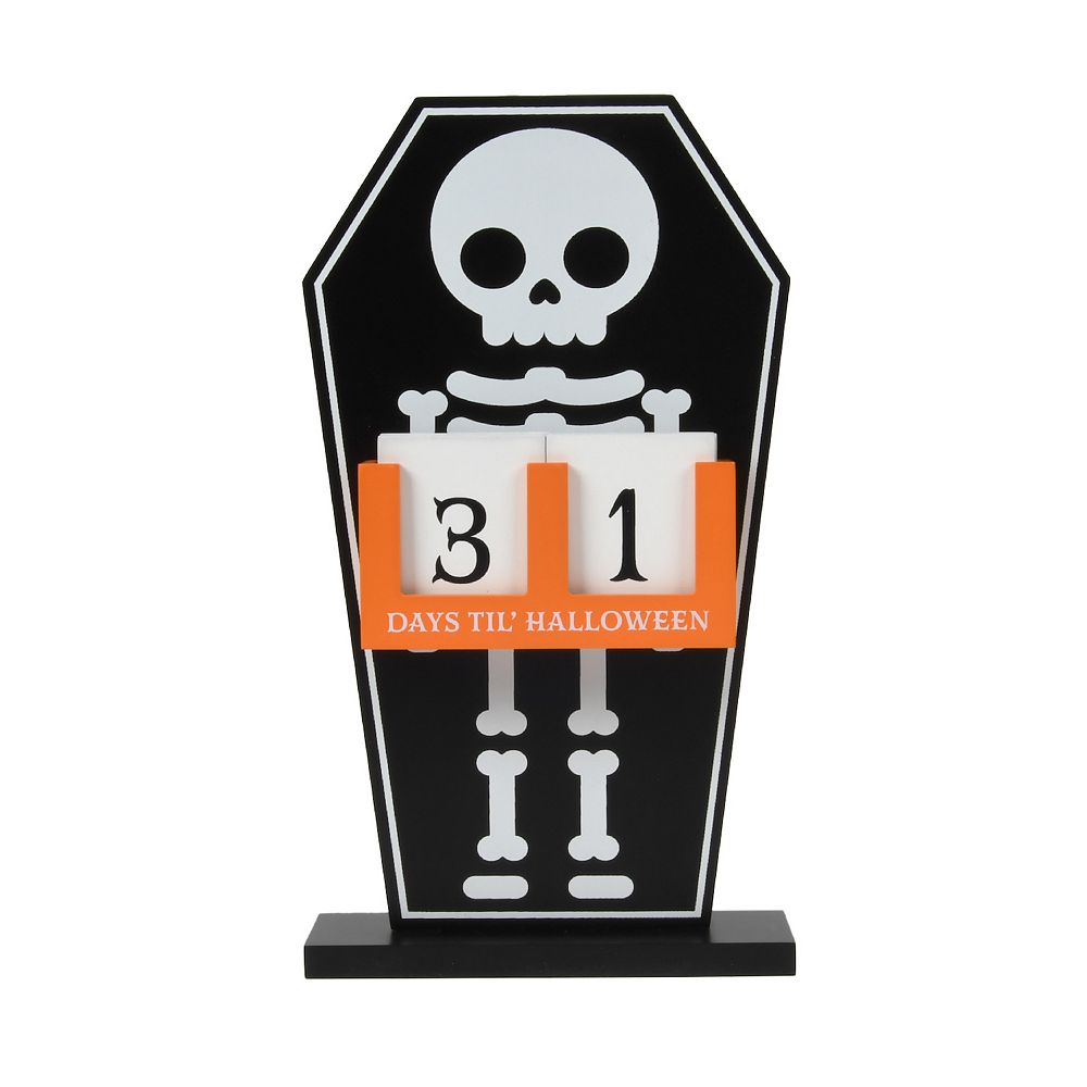 Skeleton Countdown Calendar Table Decor