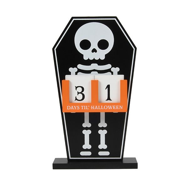 Skeleton Countdown Calendar Table Decor