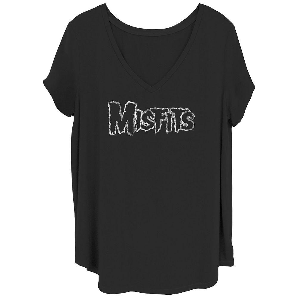 Juniors' Plus Size The Misfits Logo Graphic Tee