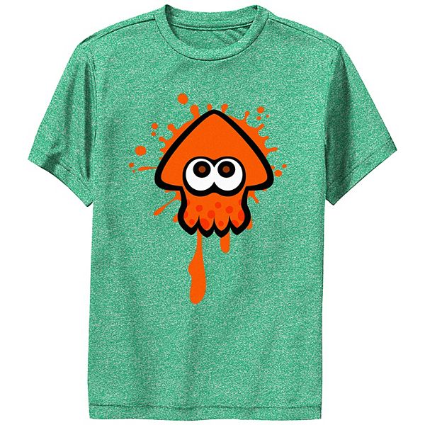 Boys Splatoon Orange Squid Performance Graphic Tee