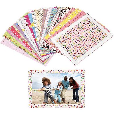 Zink Colorful, Fun & Decorative Border Stickers For 4" X 6" Photo Paper