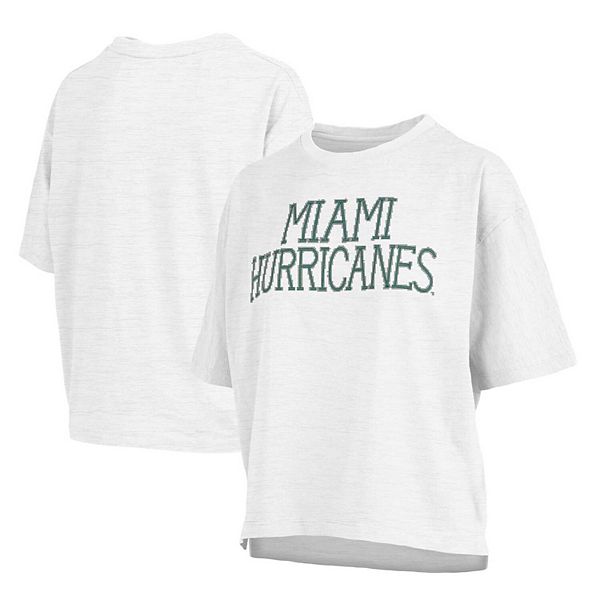 Women's Pressbox White Miami Hurricanes Motley Crew Chain Stitch Slub ...