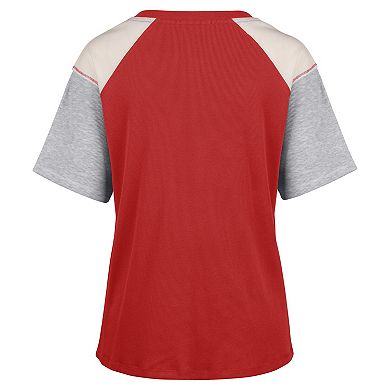 Women's '47 Scarlet Ohio State Buckeyes Underline Harvey Colorblock ...