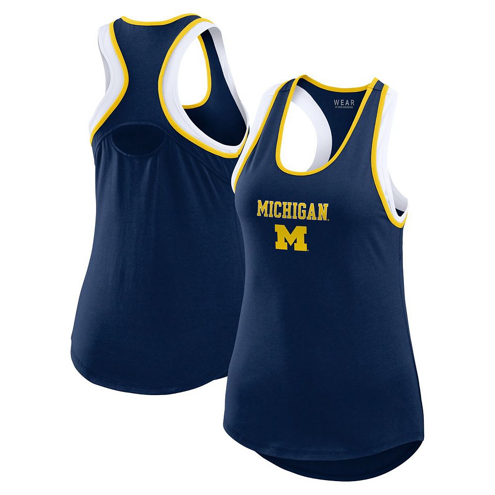 Women's WEAR by Erin Andrews Navy Michigan Wolverines Open Hole ...