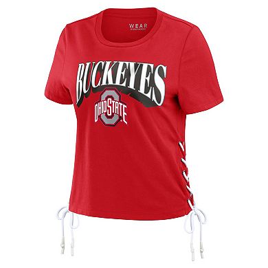 Women's WEAR by Erin Andrews Red Ohio State Buckeyes Side Lace-Up ...