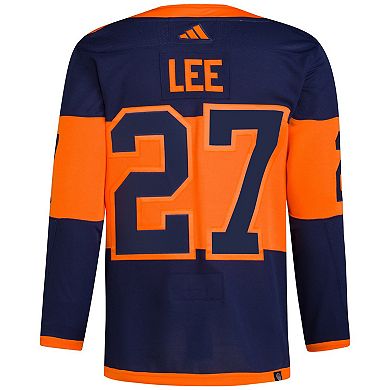 Men's adidas Anders Lee Navy New York Islanders 2024 NHL Stadium Series Primegreen Authentic ...
