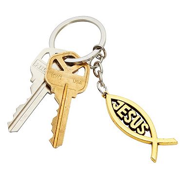 24 Pack Metal Jesus Fish Keychains, Christian Gifts, Silver And Gold ...