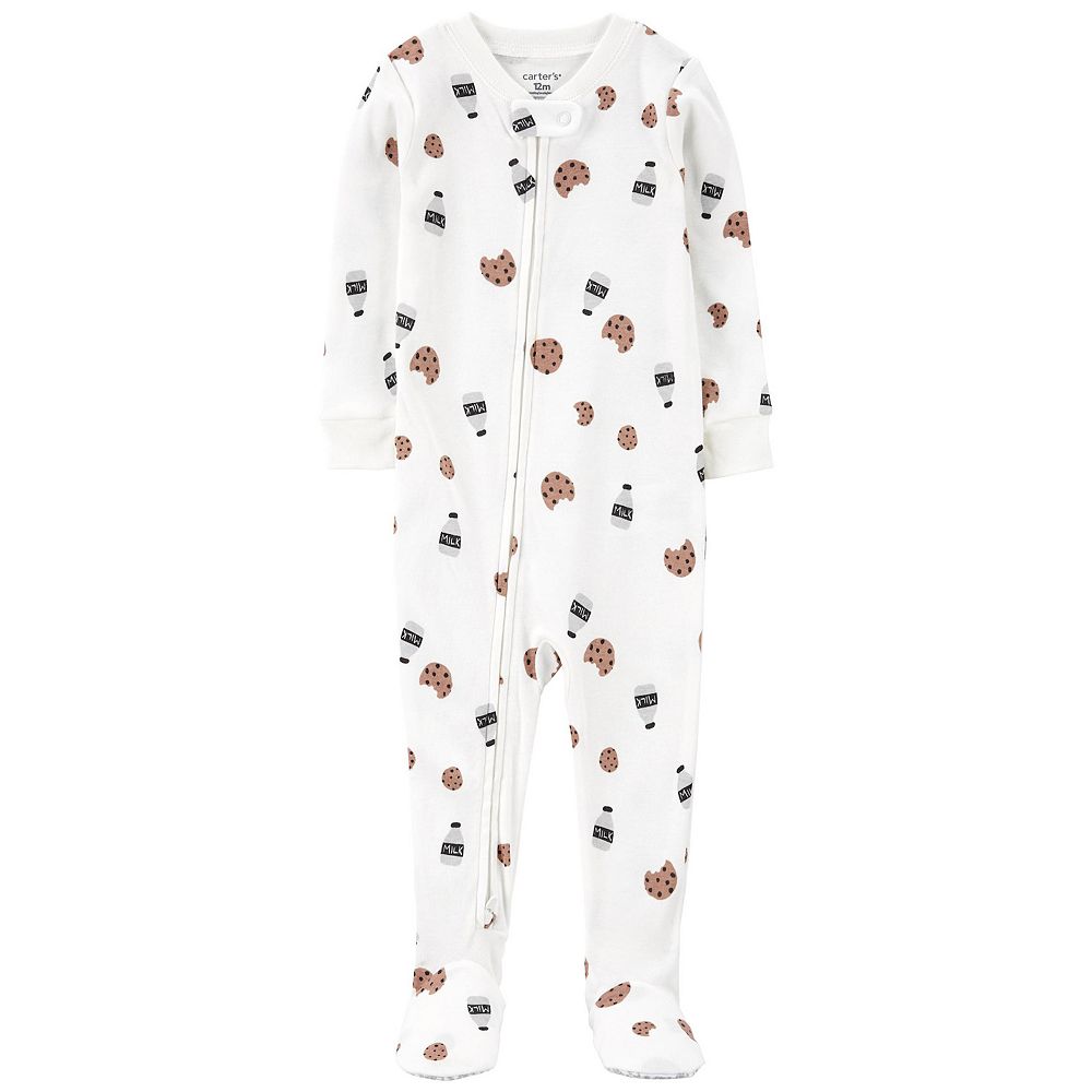 Baby Boy Carter's Milk & Cookies Snug Fit Footed Pajamas