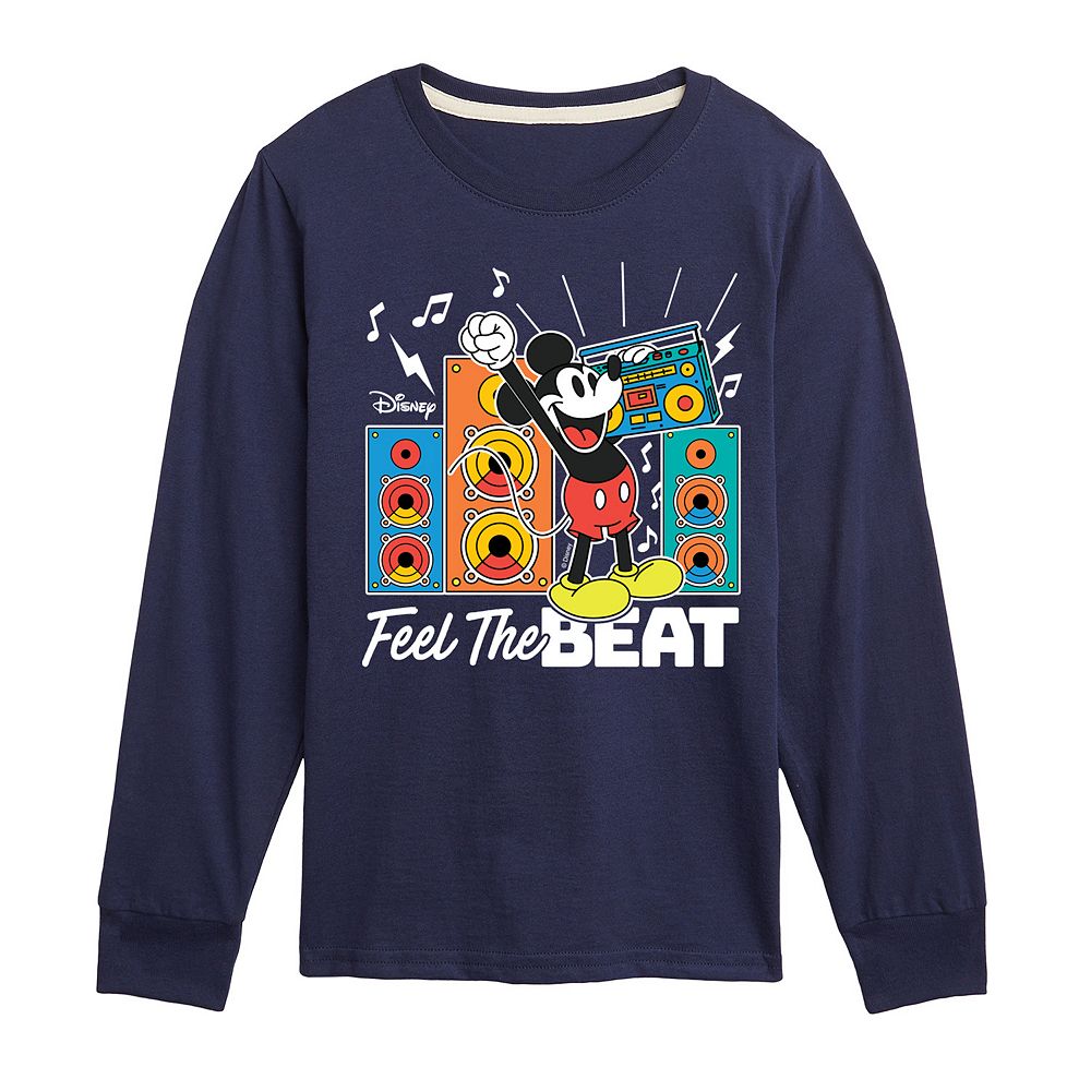 Disney's Mickey Mouse Boys 8-20 Feel The Beat Long Sleeve Graphic Tee