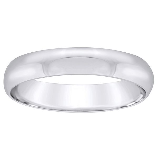 Alyson Layne Men's Platinum 4 mm Half Round Wedding Band