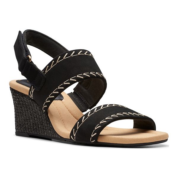 Clarks® Kyarra Rose Women's Nubuck Wedge Sandals