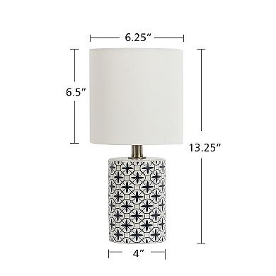 Blue & White Pattern Accent Table Lamp