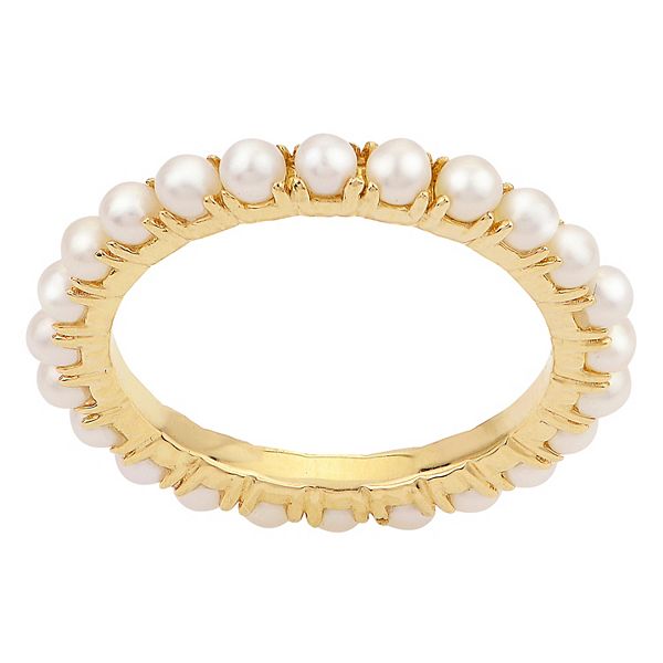 PearLustre by Imperial 14k Gold Freshwater Cultured Pearl Eternity Ring PearLustre by Imperial 14k Gold Freshwater Cultured Pearl Eternity Ring