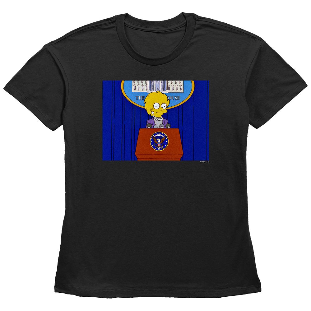 Women's The Simpsons Future President Lisa Basic Fit Graphic Tee