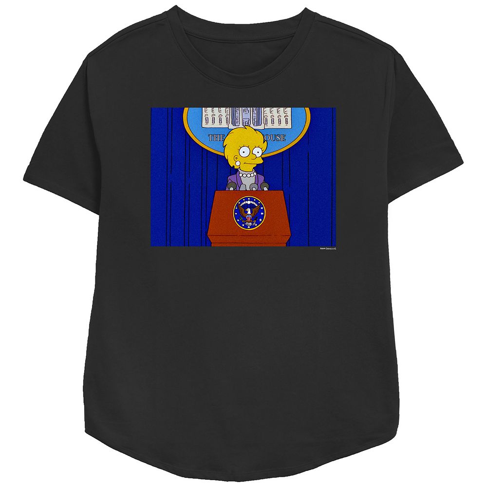 Women's The Simpsons Future President Lisa Relaxed Fit Graphic Tee