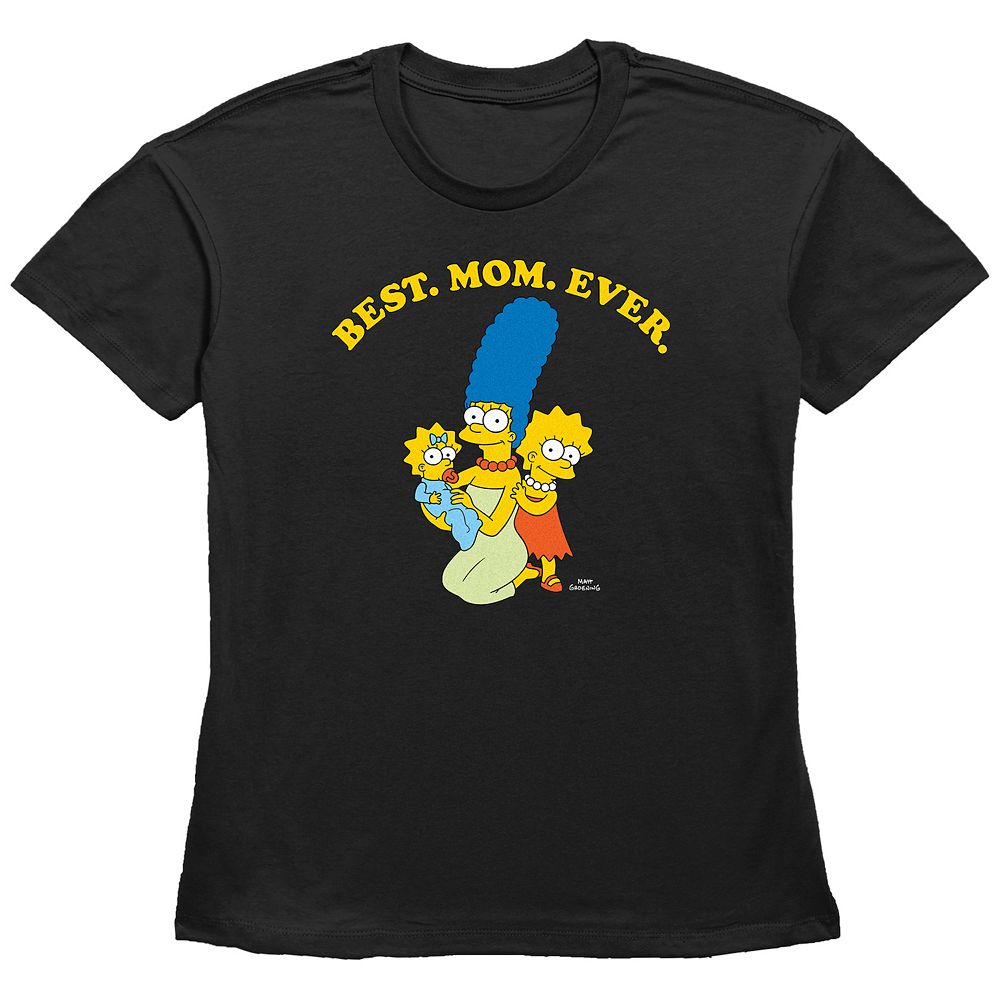 Women's The Simpsons Marge Best Mom Ever Basic Fit Graphic Tee