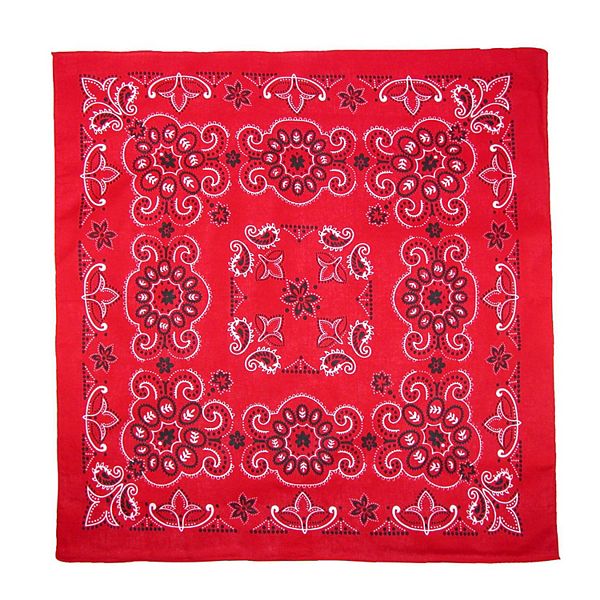 27 Inch Extra Large Cotton Texas Paisley Bandana
