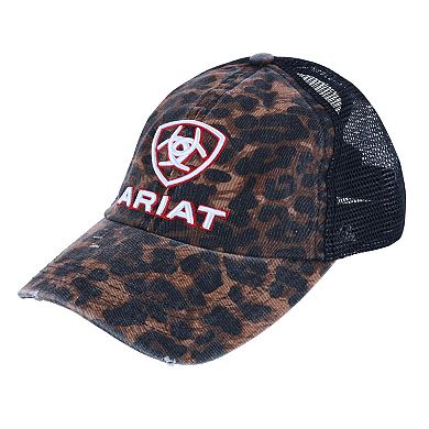 Ariat Women's Leopard Distressed Pony Flo Cap