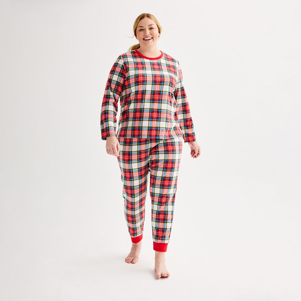 Plus Size Jammies For Your Families® Jingle Bell Rock Fleece Pajama Top ...