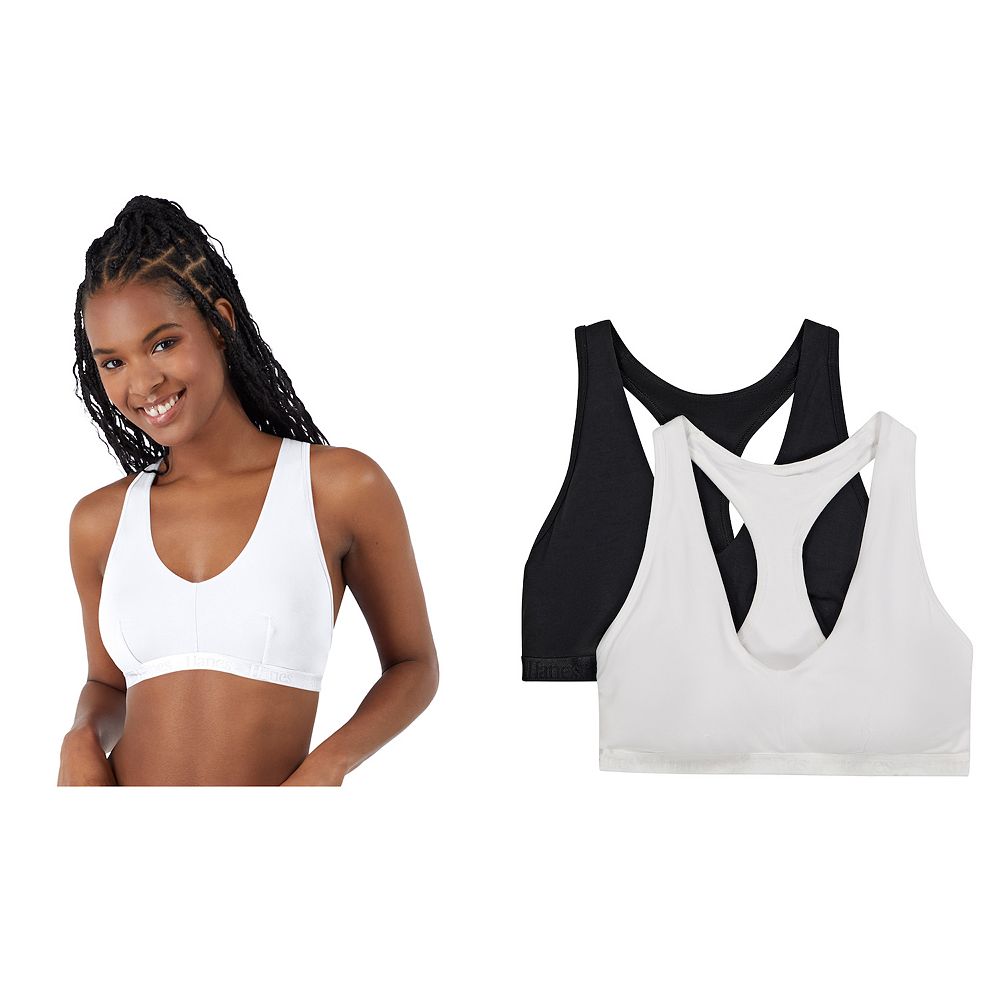 Women's Hanes Ultimate® Originals 2-Pack SuperSoft Racerback Bralette ...