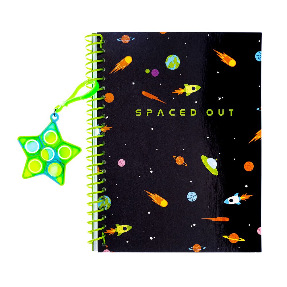 Pulsar Spaced Out Journal with Bubble Pop Keychain
