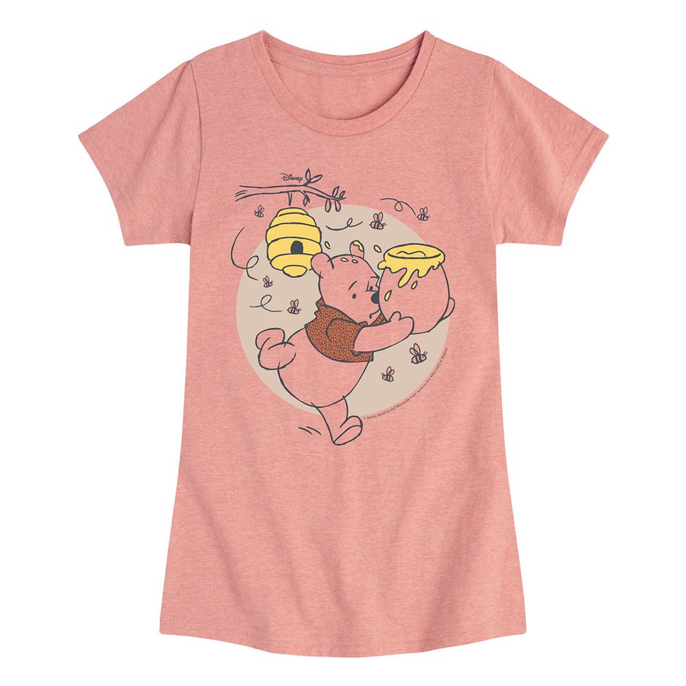 Disney's Winnie The Pooh Girls 7-16 Running Graphic Tee