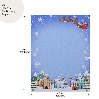 96 Sheet Christmas Stationary Paper 8.5 X 11 For Printer Writing ...