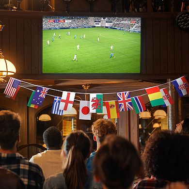 International Flags Of The World Banner With 100 Assorted Countries, 80 Ft