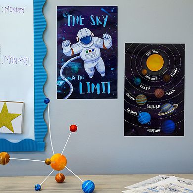 12x Outer Space Galaxy Posters W/ Inspirational Quotes For Kids ...