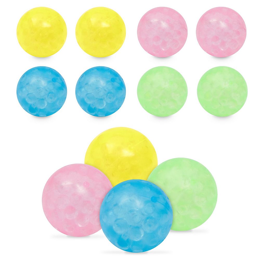 Sticky Glow Balls For Ceiling, Stress Relief For Adults (4 Colors, 12 Pack)