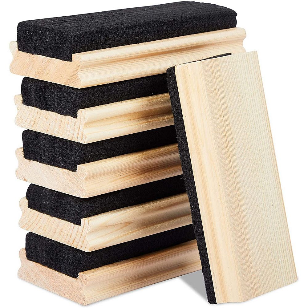 6 Pack Chalkboard Eraser Wool Felt Dustless Blackboard Cleaner For ...