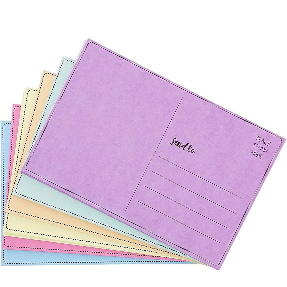 48pcs 6 Assorted Colors Mailable Postcards 6"x 4" For Mailing ...