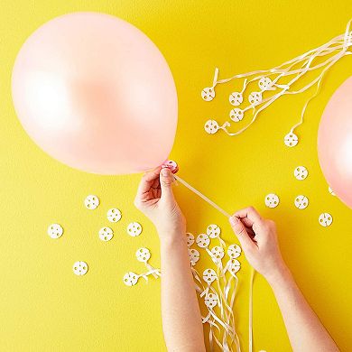 200 Pack White Plastic Balloon Clips For Sealing, Round Balloon Tie ...