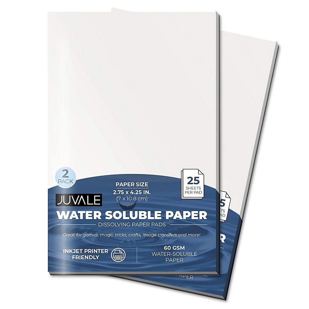 Pack Of 2 Water Soluble Dissolving Paper Notepad, 25-sheet/pad, 2.75" X ...