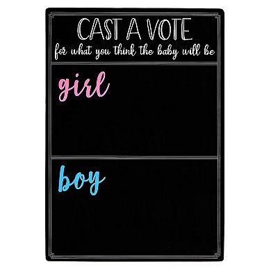 Gender Reveal Game For Baby Showers W Voting Stickers, Cast Your Vote Sign