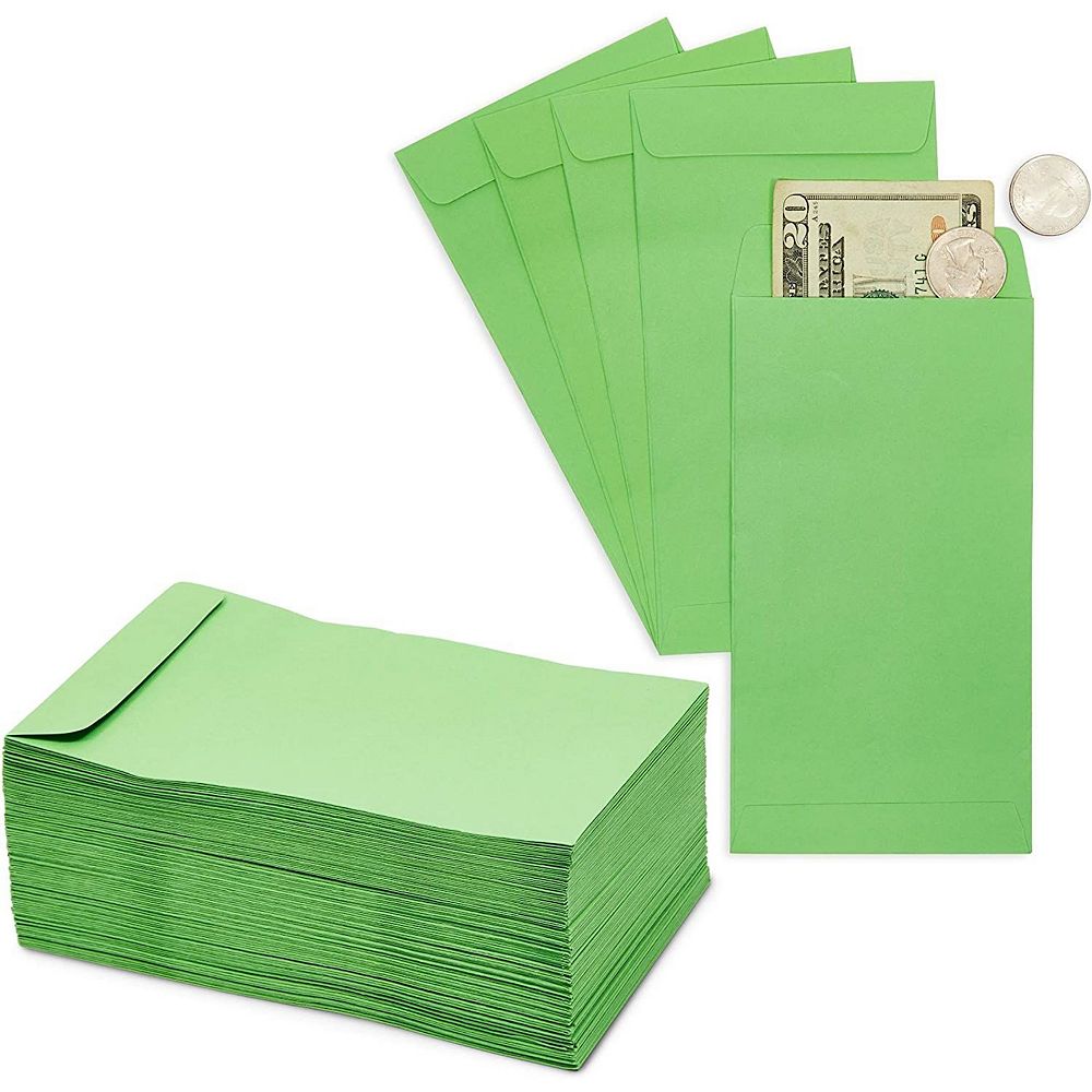 100 Pack Budgeting Envelopes For Cash, Coins, Money, Seal Adhesive 3.5 ...