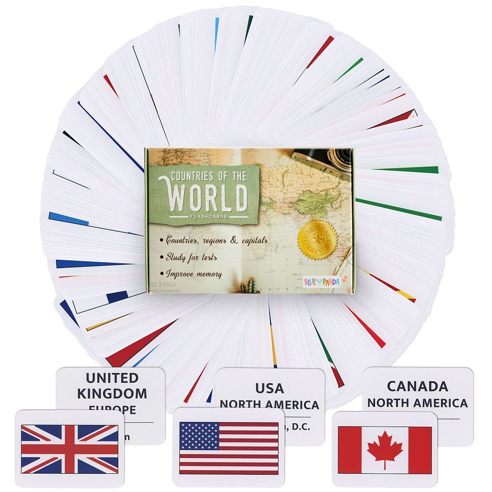 205 Countries Of The World Flash Cards For Kids Teachers Classrooms 2 ...